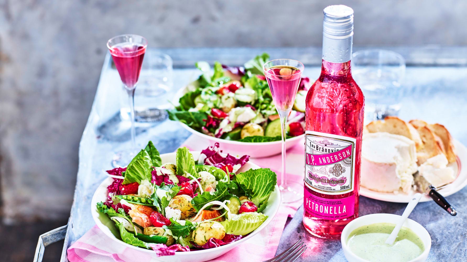 Sommarsnaps med smak av hallon från O.P. Anderson - Boxtoppen